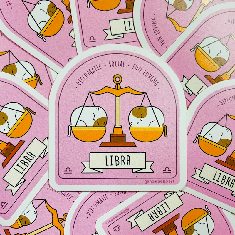 Libra Sticker - Etsy