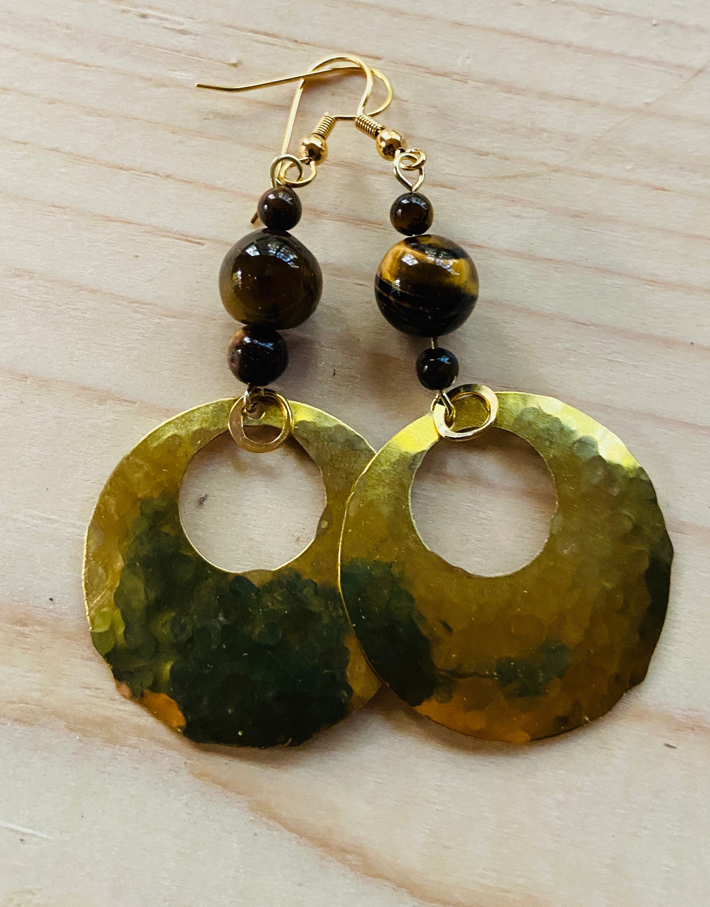 Hammered Brass Cats Eye - Etsy