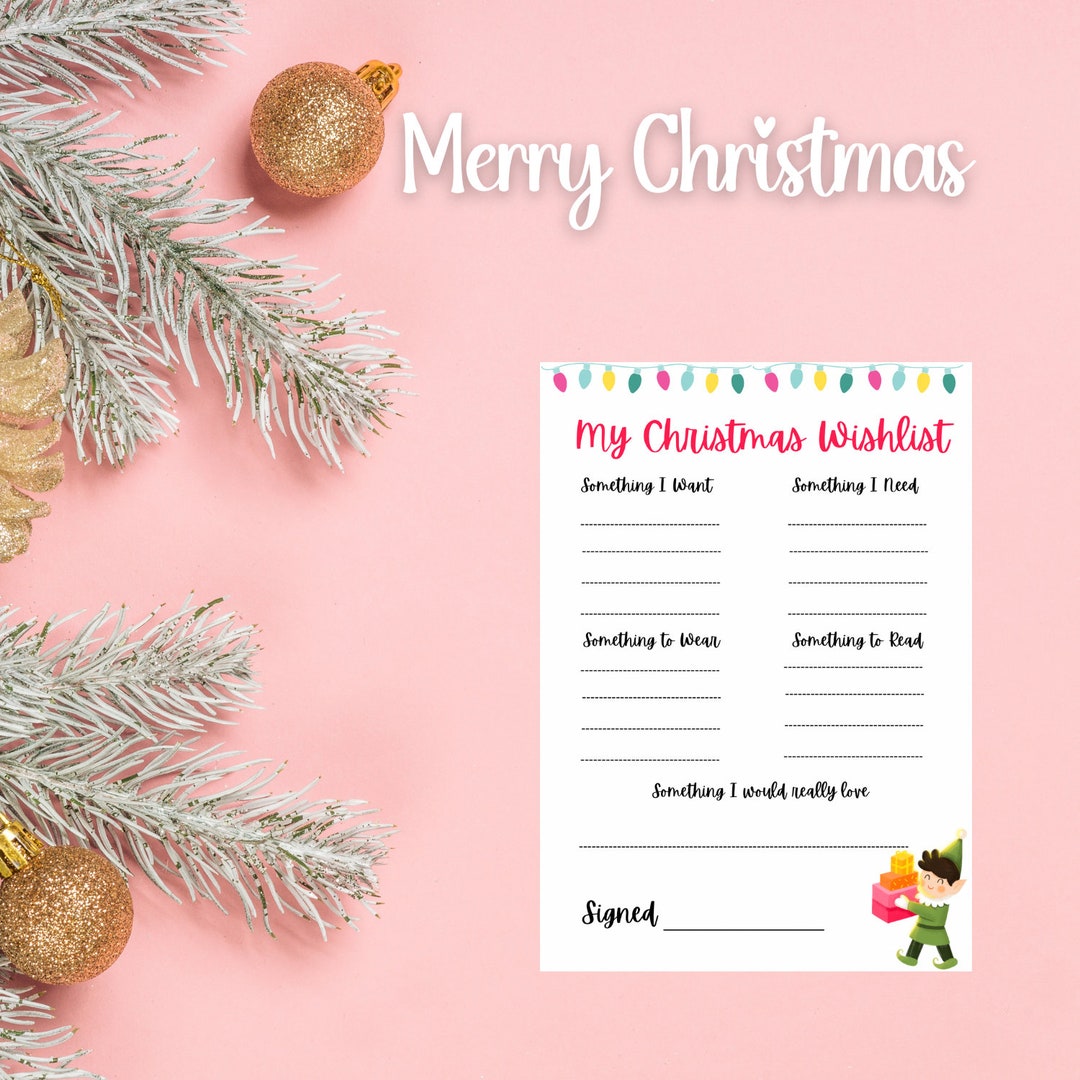 Christmas Wish List Christmas Wishlist Printable Christmas Wish List Christmas Wish List Christmas Wishlist Printable Christmas Wish List