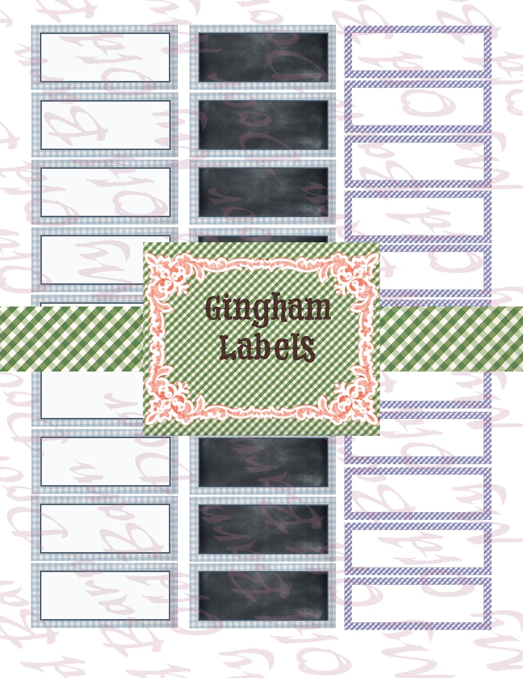 Blue Gingham Labels Fall Labels Farm Labels Farm Fall - Etsy