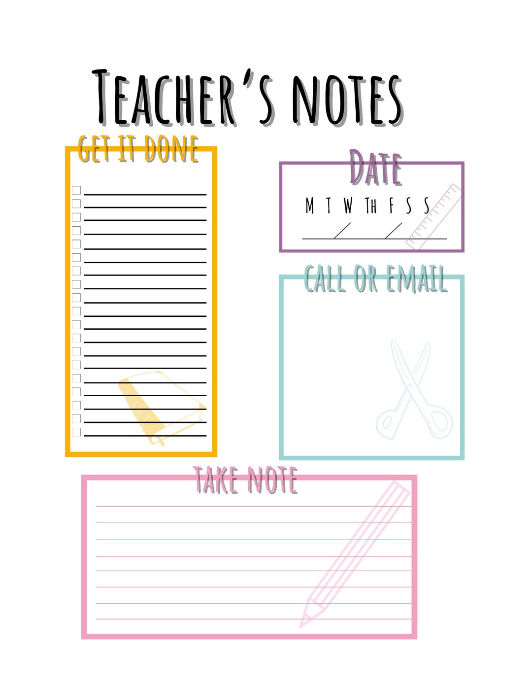Teacher to Do Checklist Teacher Organization Classroom Note - Etsy