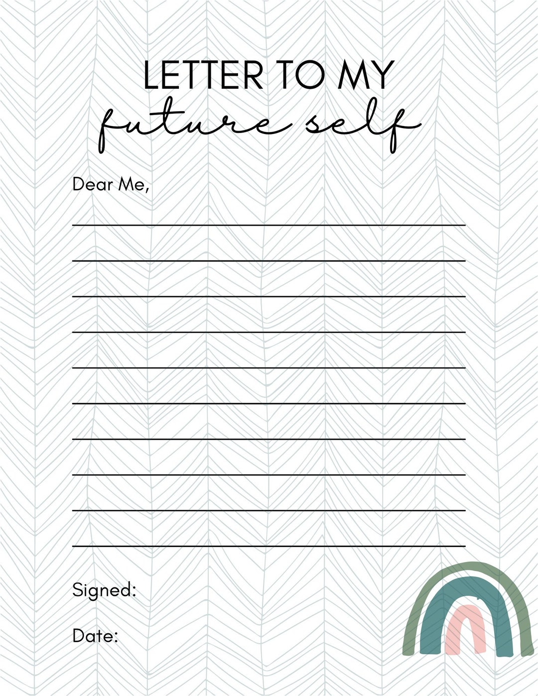 Letter to My Future Self Student Child Activity Digital Download - Etsy