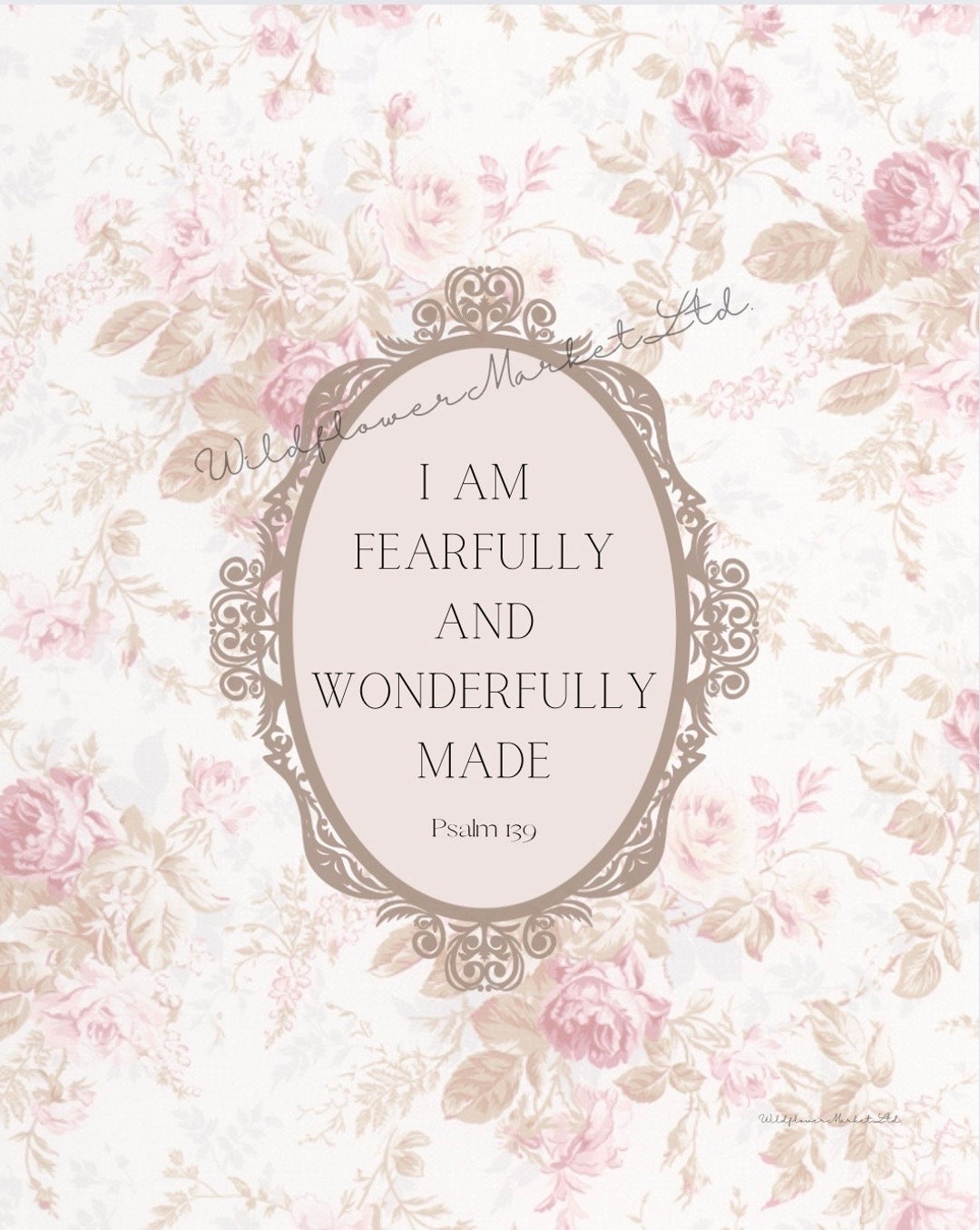 I Am Fearfully and Wonderfully Made Christian Decor Digital Print - Etsy