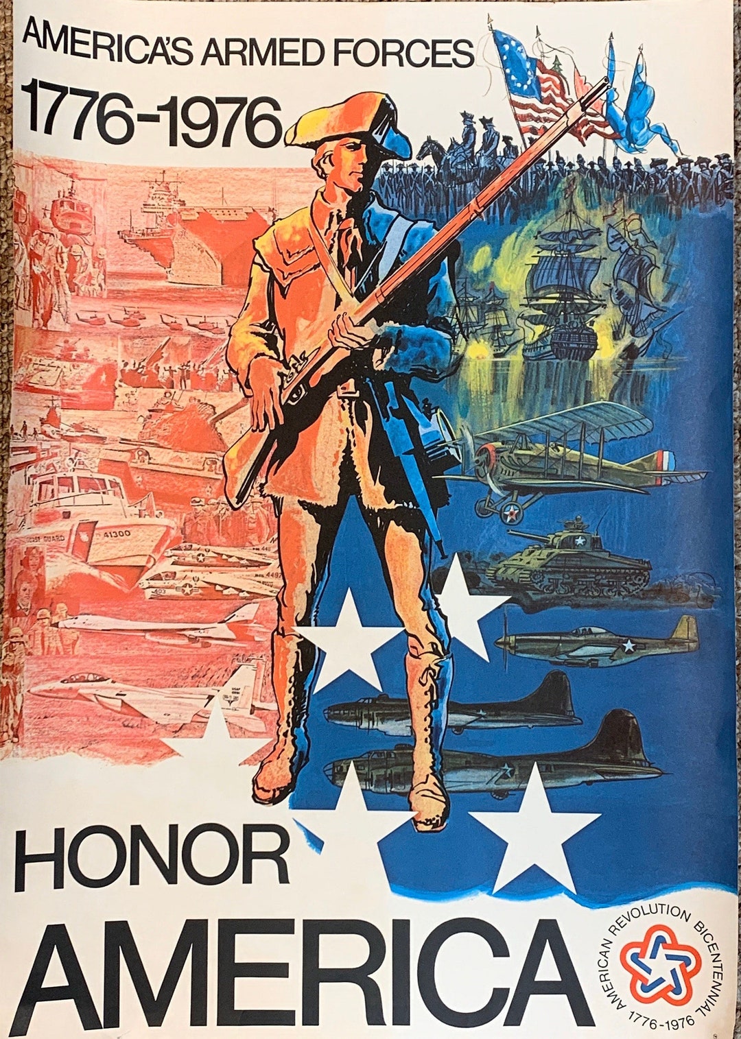 Vintage Army Poster. Honor Our Troops 1776-1976 - Etsy