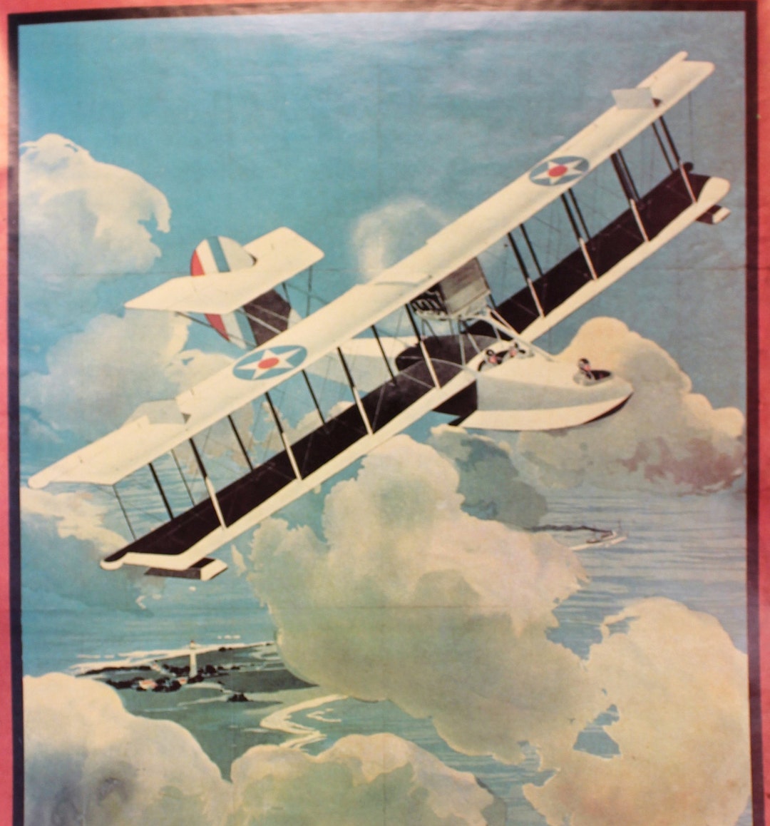 Vintage 1974 Recruiting Poster. US Navy Biplane - Etsy
