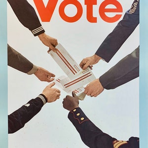 Vintage 1973 Vote / US Military Poster - Etsy