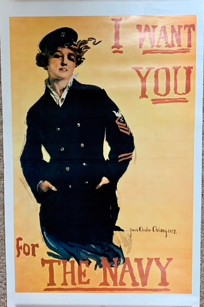 Vintage Recruiting Poster US Navy | Etsy