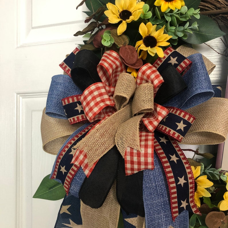Primitive Patriotic Wreath, Spirit of America Wreath, Rustic Americana ...