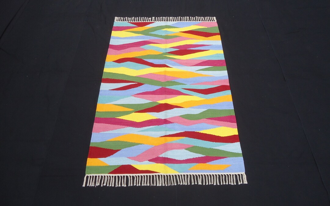 African Mudcloth Area Rug Mudcloth Cotton Rug Handwoven Cotton Rug ...