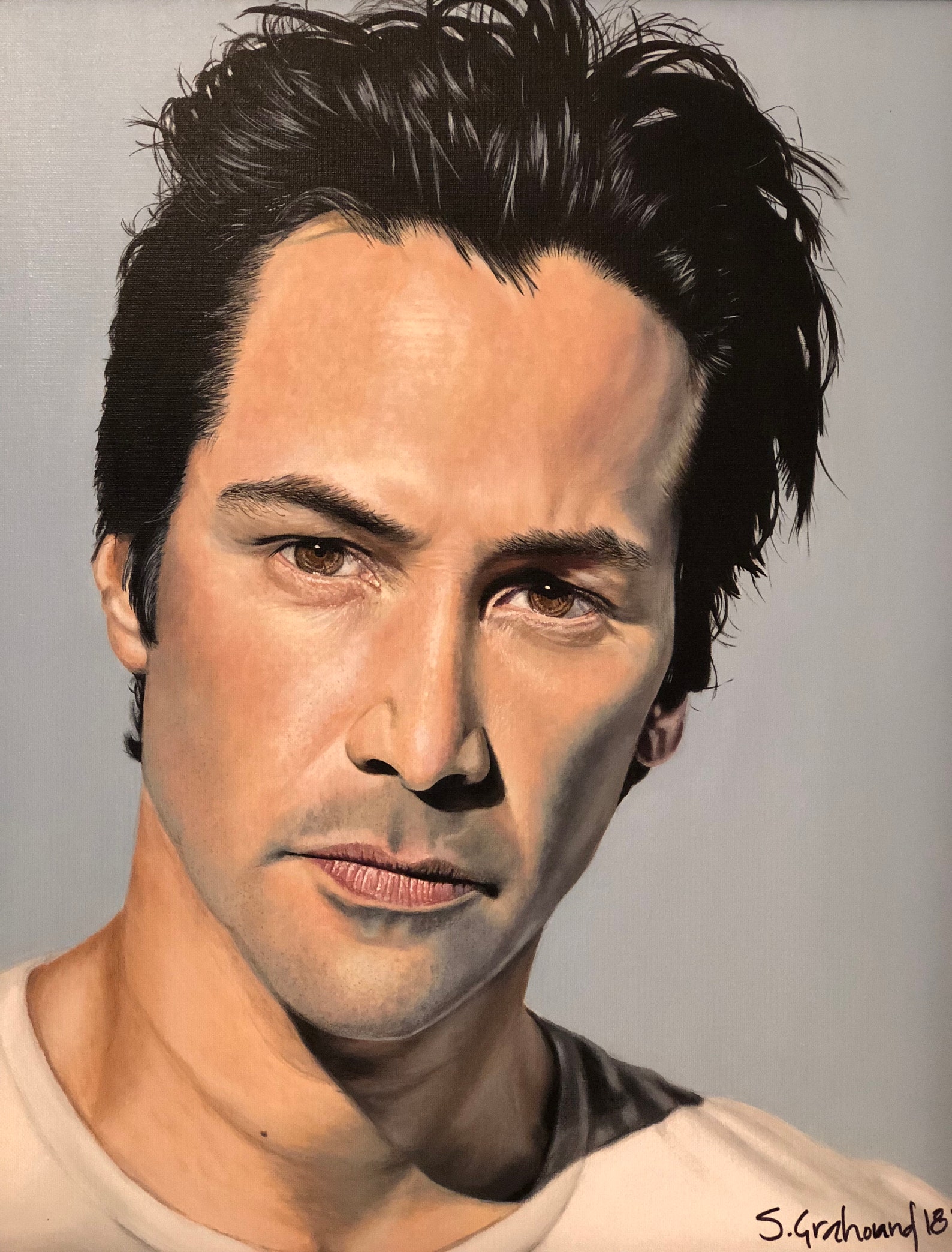 Print of Keanu Reeves From an Acrylic Painting on Canvas - Etsy