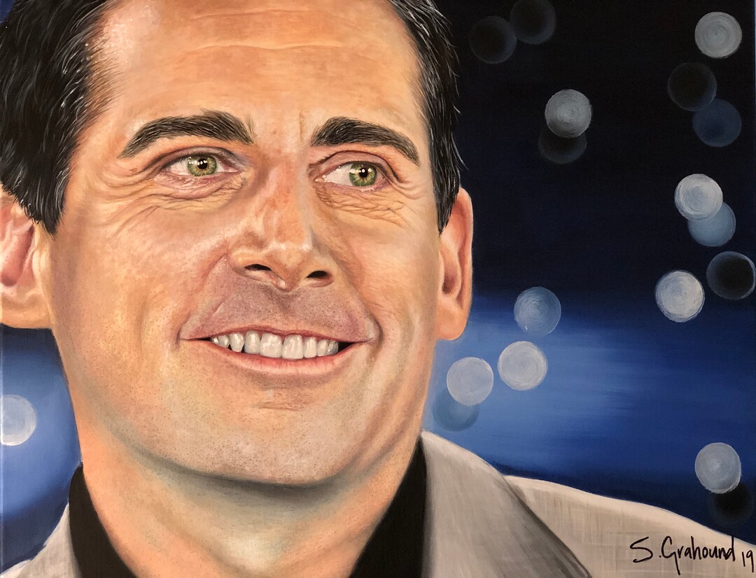 Print of Steve Carell From Acrylic Painting on Canvas - Etsy