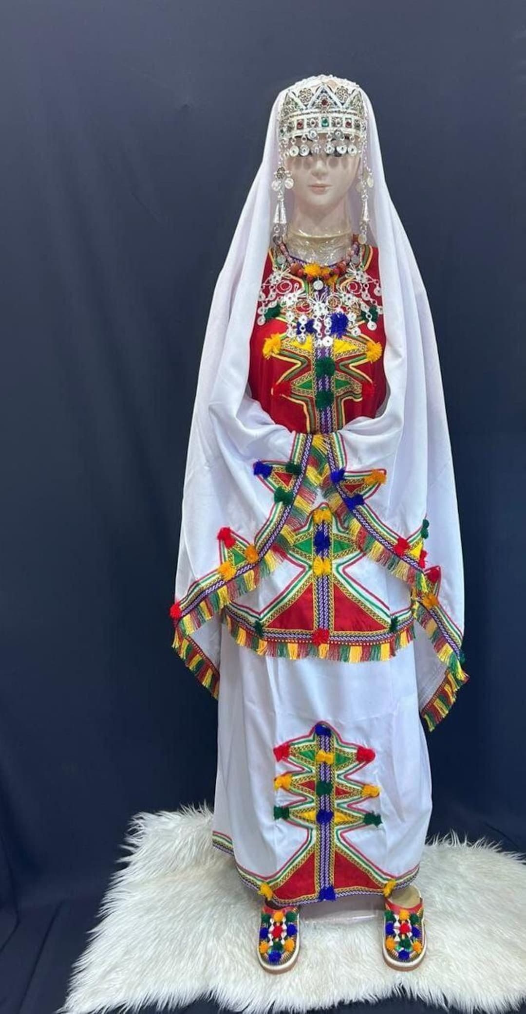 Amazigh Dress Set Complete, Linen Dress, New Linen Dress, Berber ...