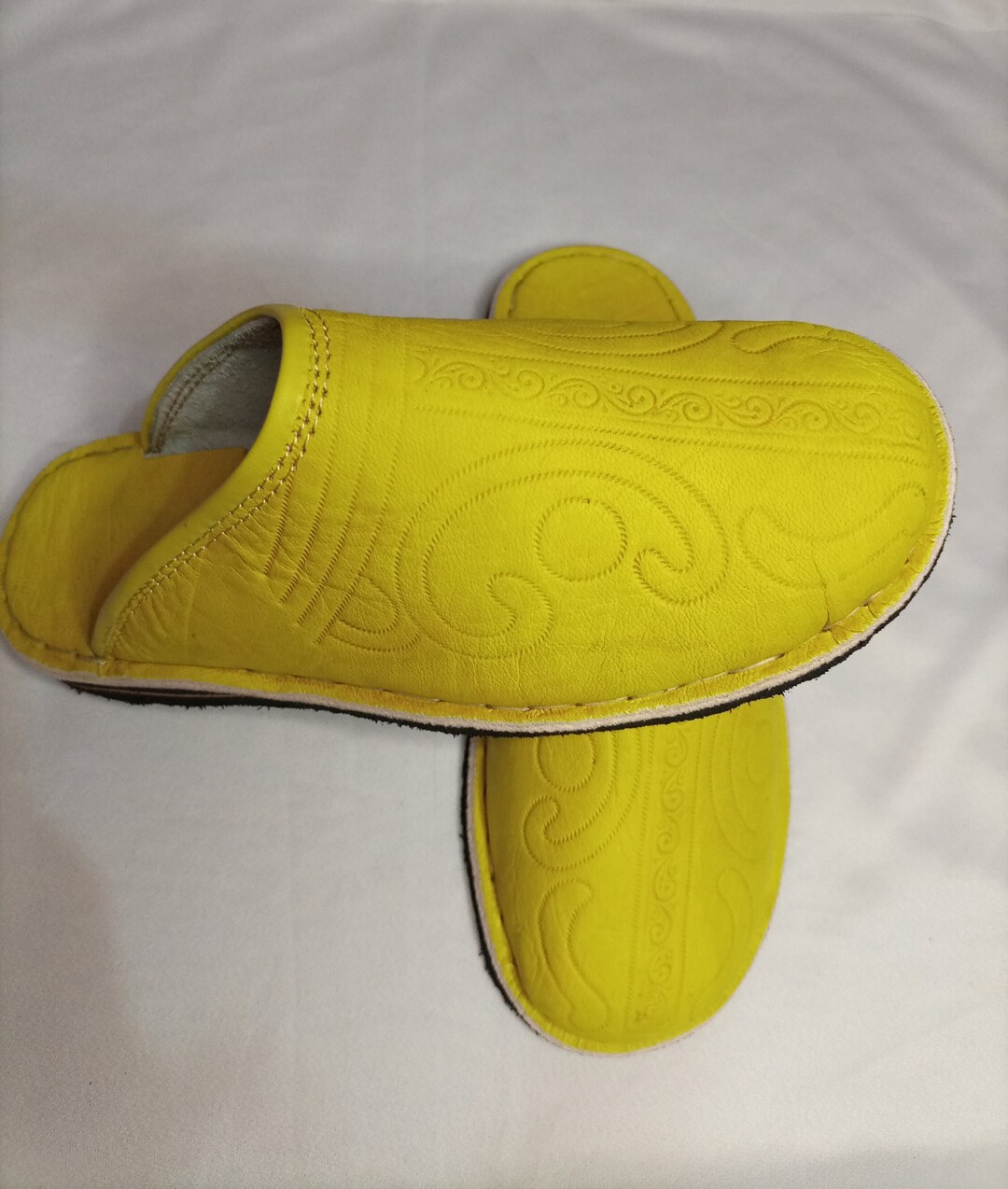 Leather Slippers Berber Babouche Moroccan Handmade Babouches With ...
