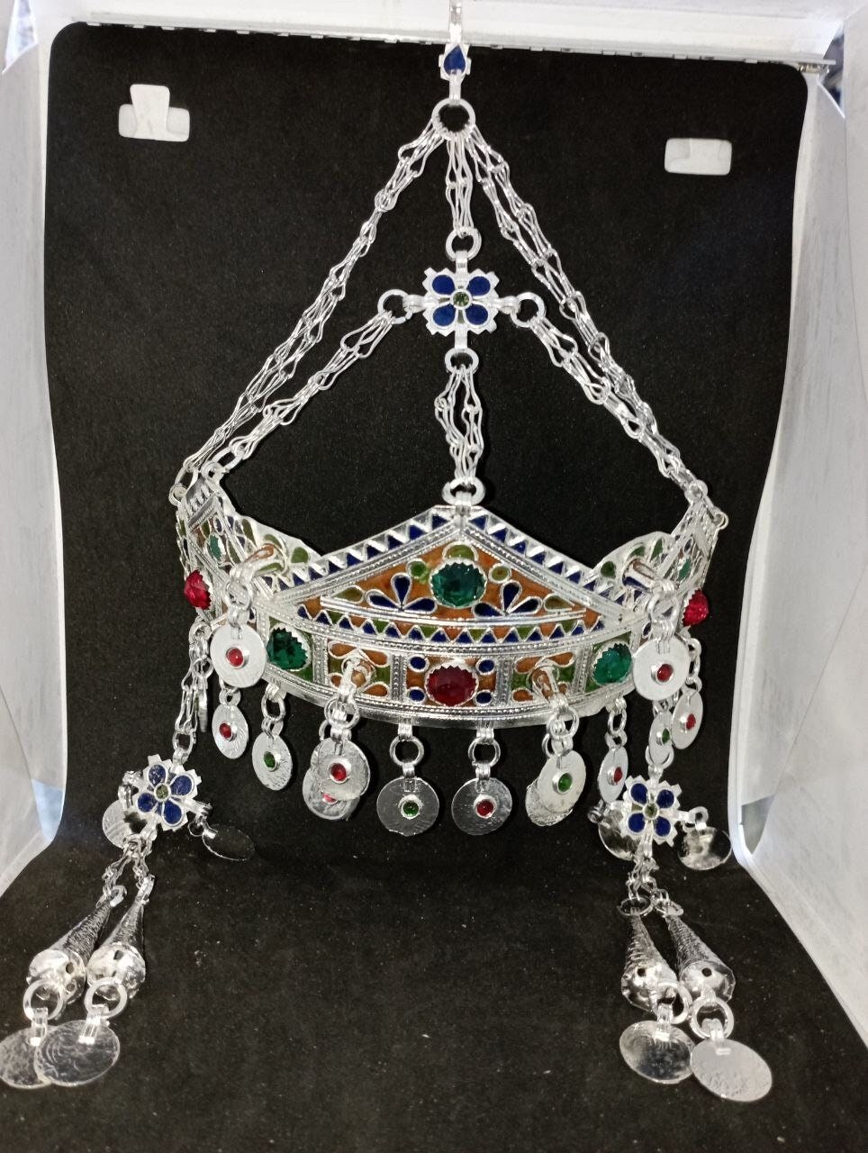 Ethnic Amazigh Enamelled Tiara Head Jewelry, Tawnza Amazighia De Sousse ...