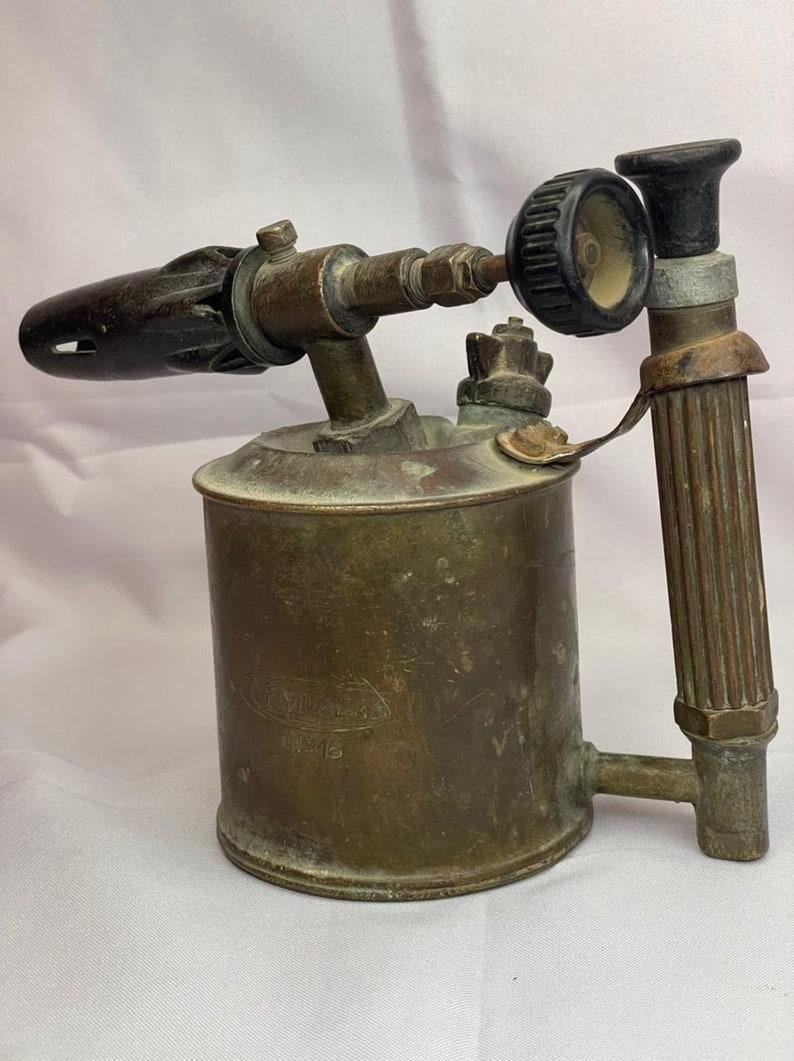 Very Old Antique Brass Hand Gas Welding Torch Blow Torch Paint Burner ...