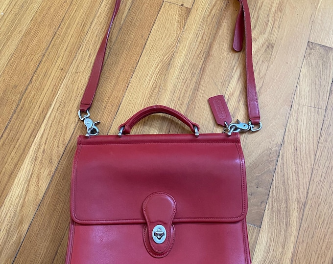 Vintage Coach RED Willis 9927 Crossbody Shoulder Satchel Bag - Etsy