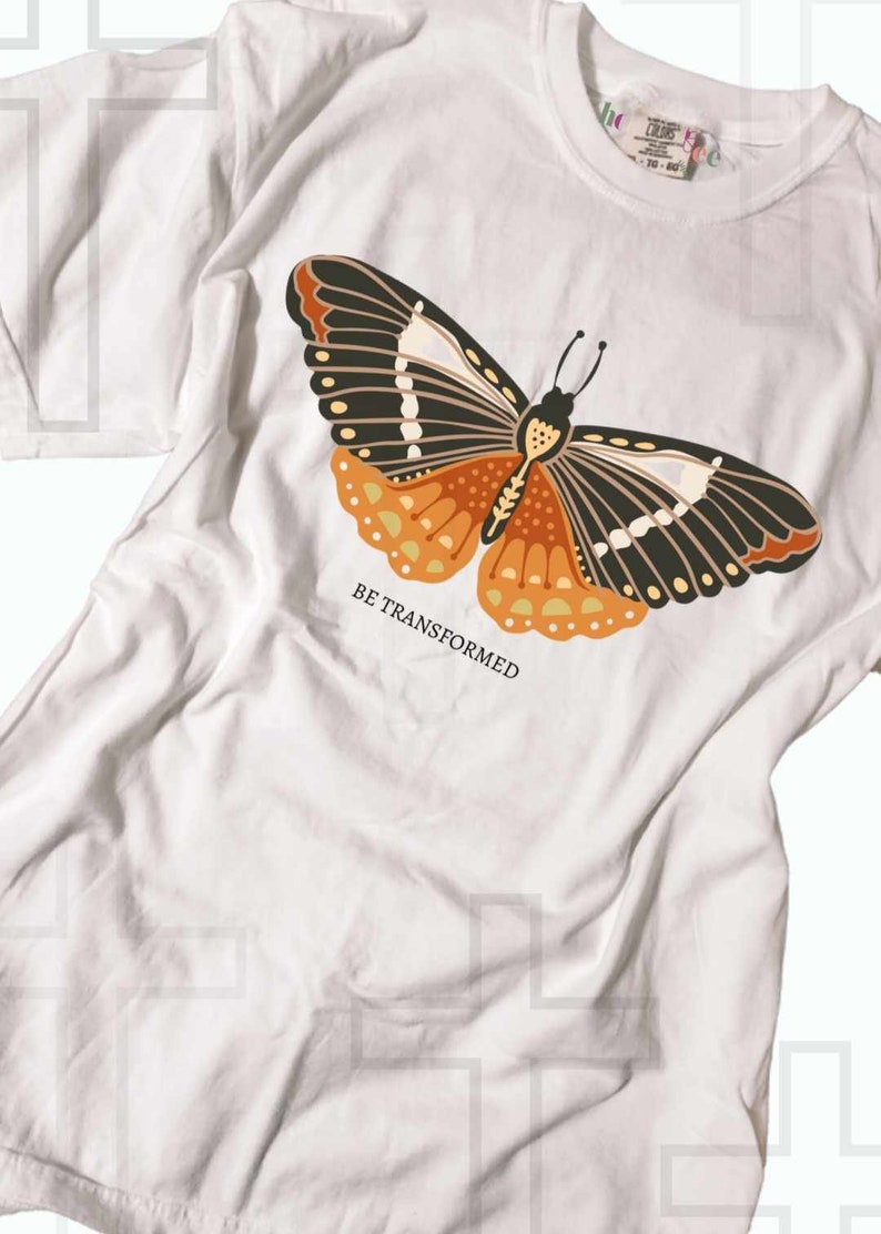 Be Transformed Butterfly PNG Christian Sublimation Vinyl Christian ...