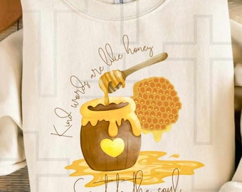 Vintage Bible Page Verse kind Words Are Like Honey, Sweet to the Soul ...