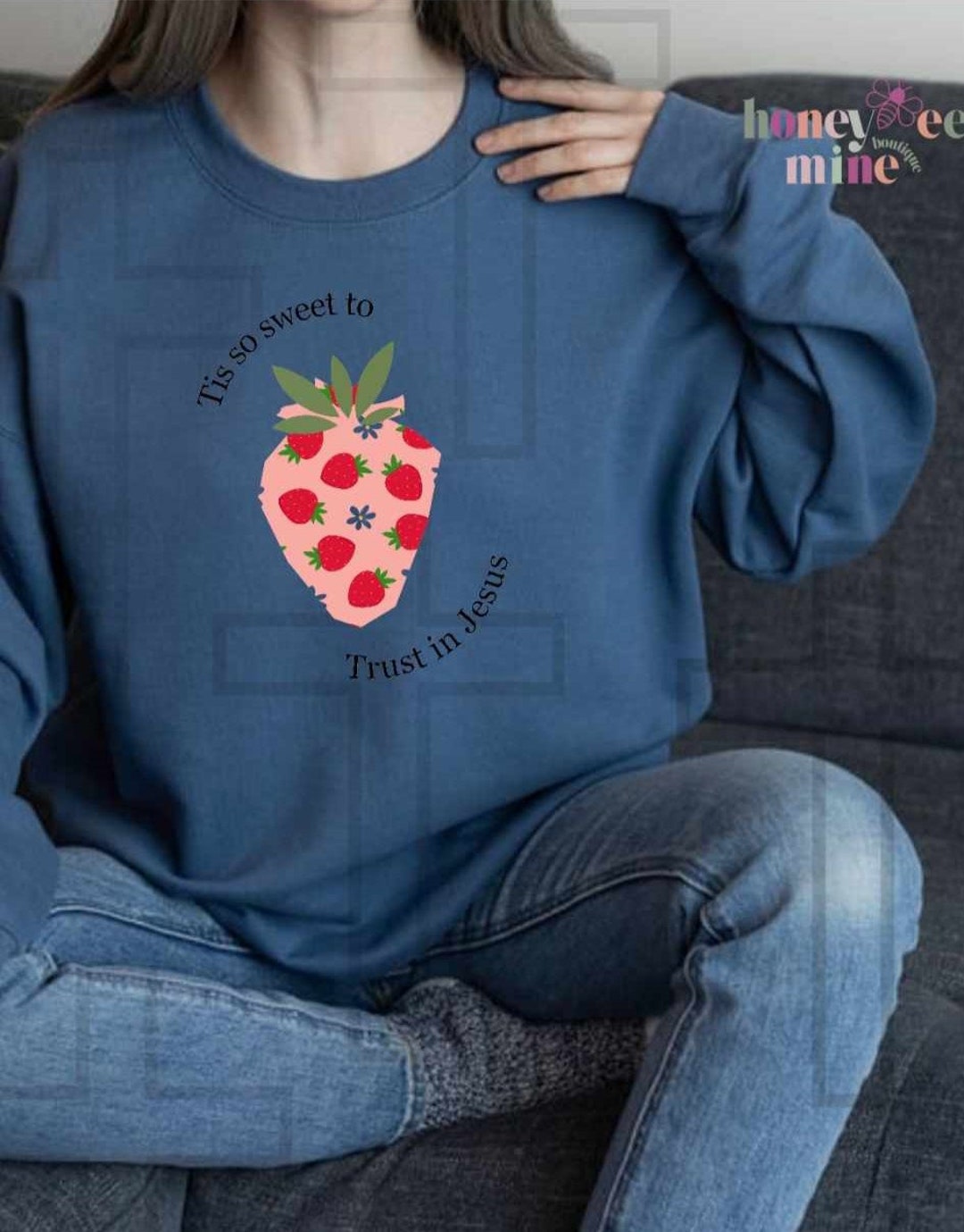 Tis so Sweet to Trust in Jesus Strawberry Fruit JPG PNG Sublimation ...