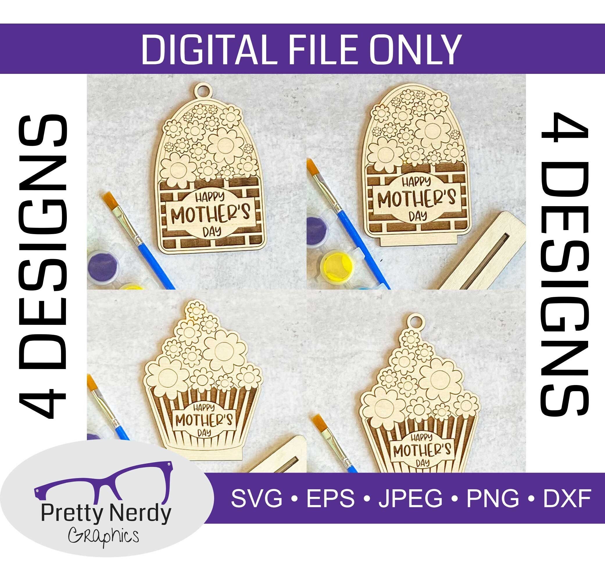 Mother's Day Paint Kits Svg Glowforge Svg Laser Svg - Etsy