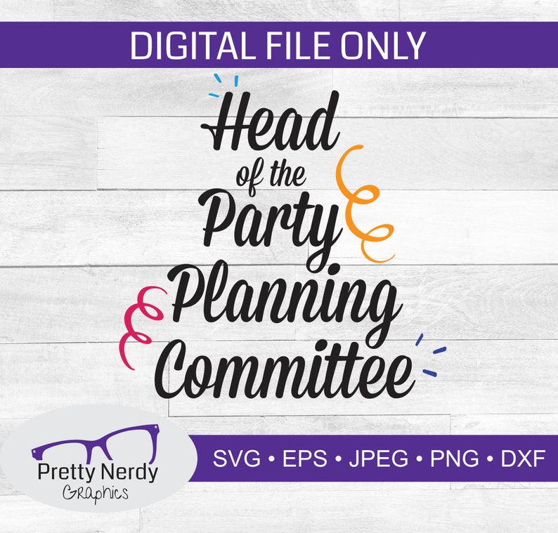 Head of the Party Planning Committee Svg, the Office Svg - Etsy