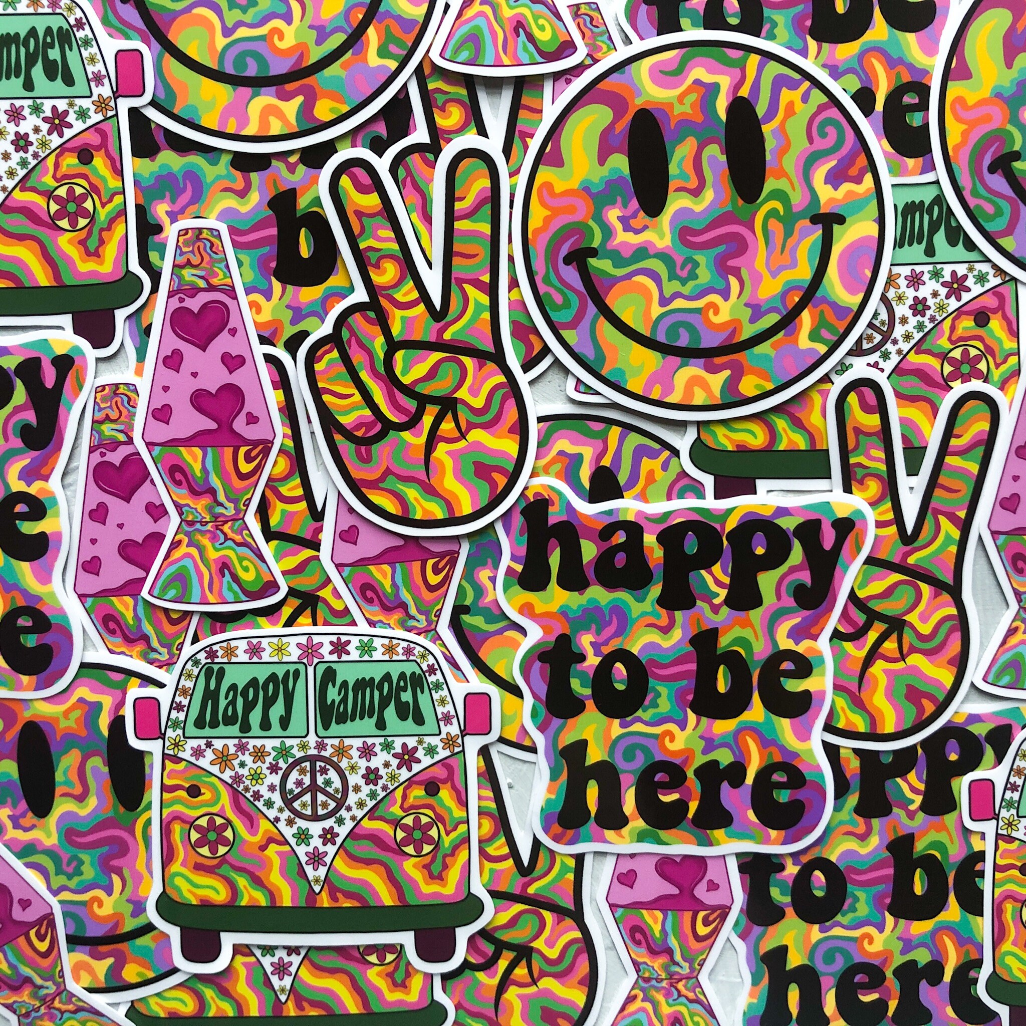 Psychedelic Stickers Trippy Stickers Hippie Stickers Hippie | Etsy