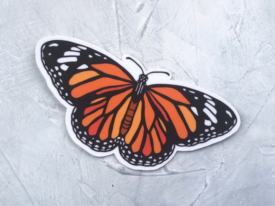 Monarch Sticker, Insect Sticker, Butterfly Sticker, Monarch Butterfly ...
