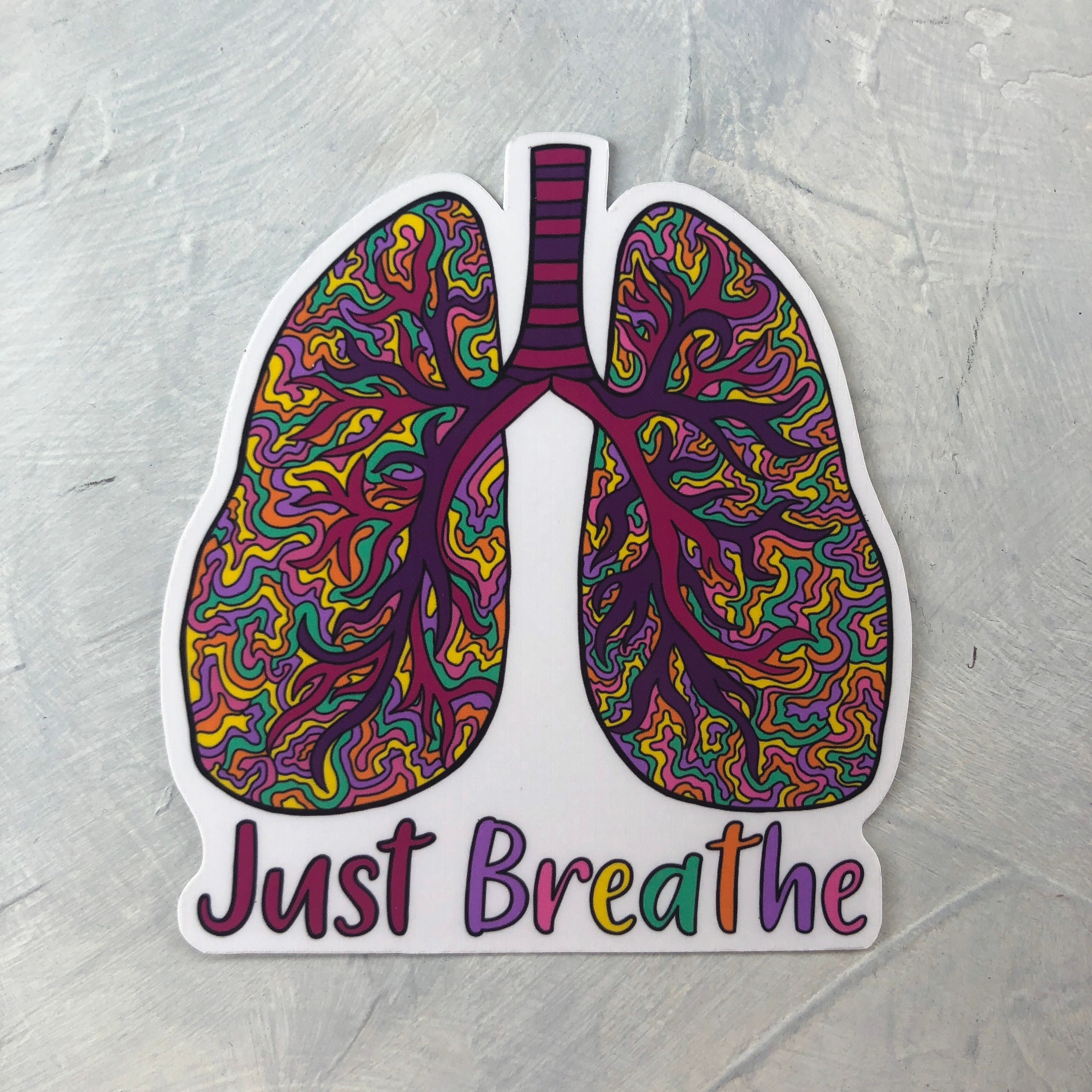 Lung Sticker Anatomy Stickers Medical Stickers Psychedelic | Etsy