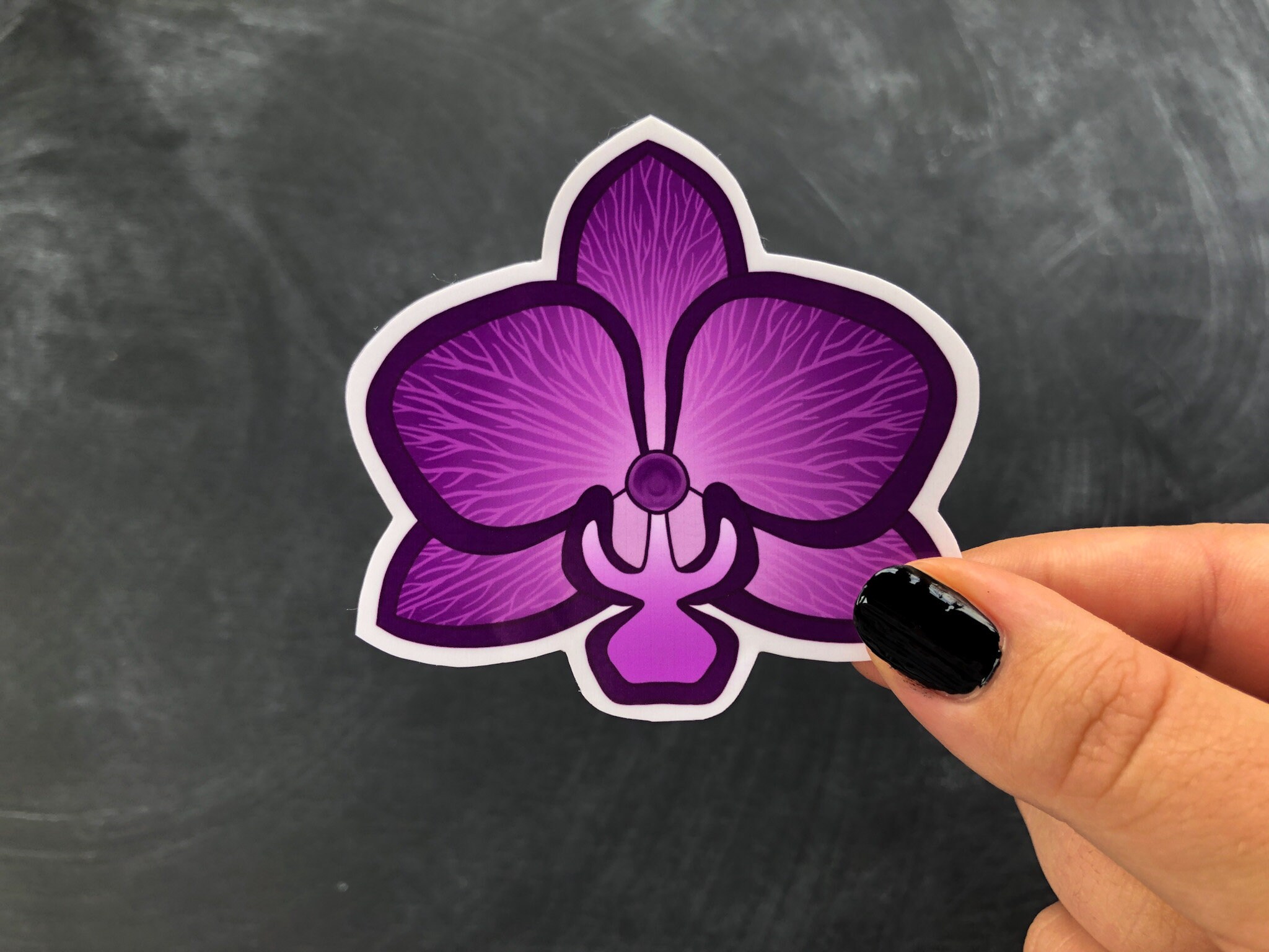 Orchid Sticker Flower Vinyl Sticker Flower Stickers | Etsy