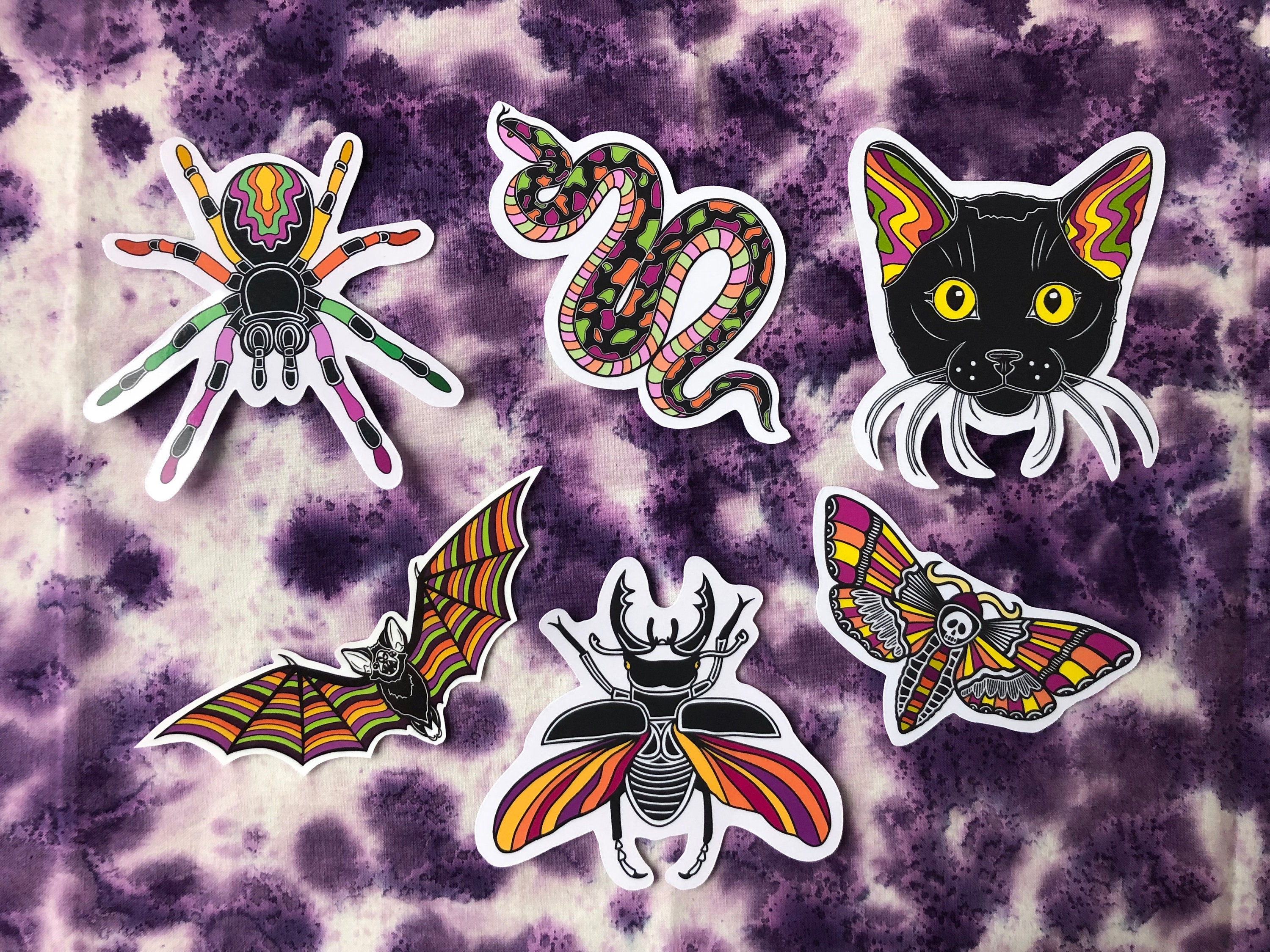 Witchy Stickers Animal Stickers Goth Sticker Spooky Sticker | Etsy