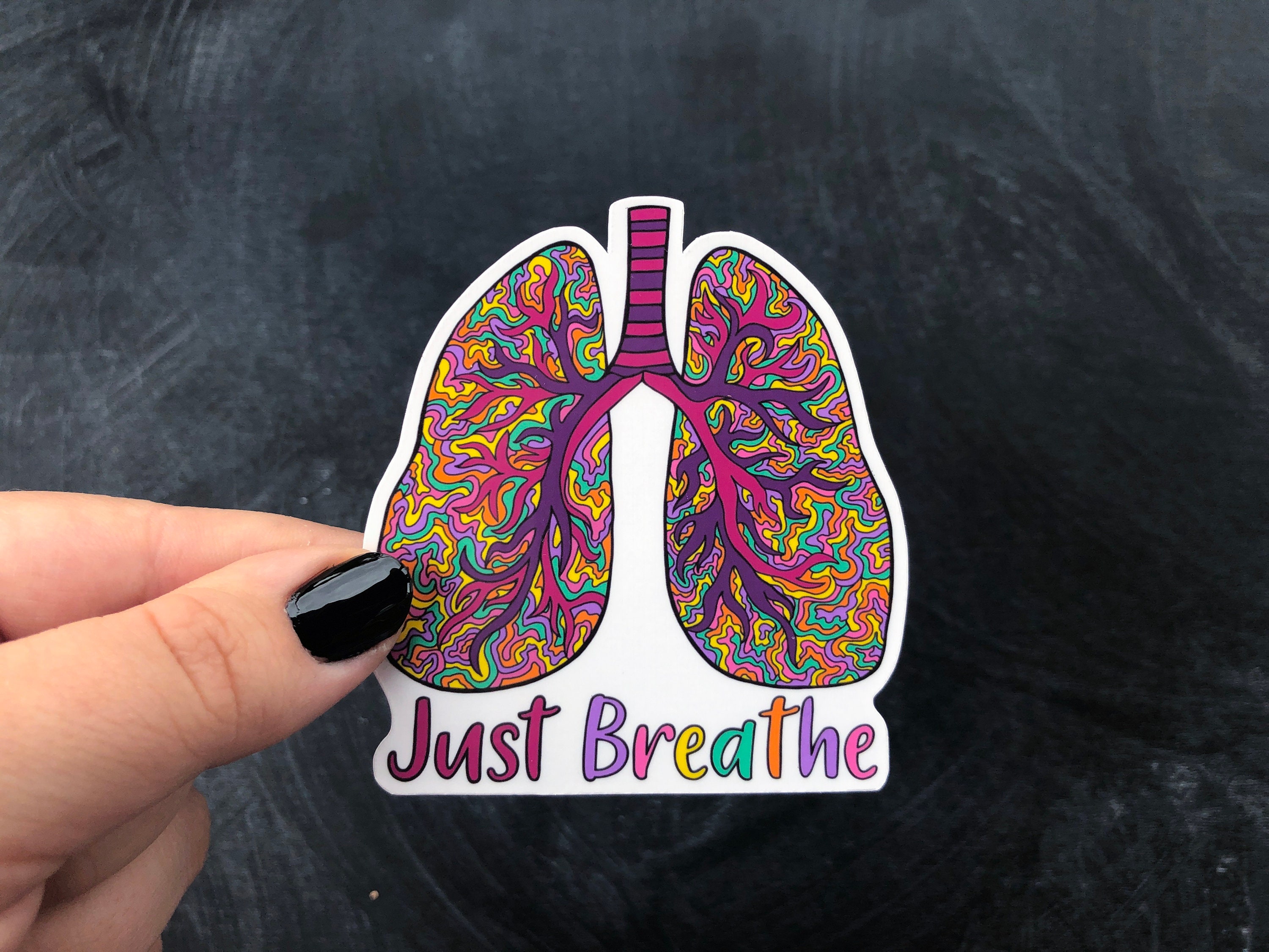 Lung Sticker Anatomy Stickers Medical Stickers Psychedelic | Etsy