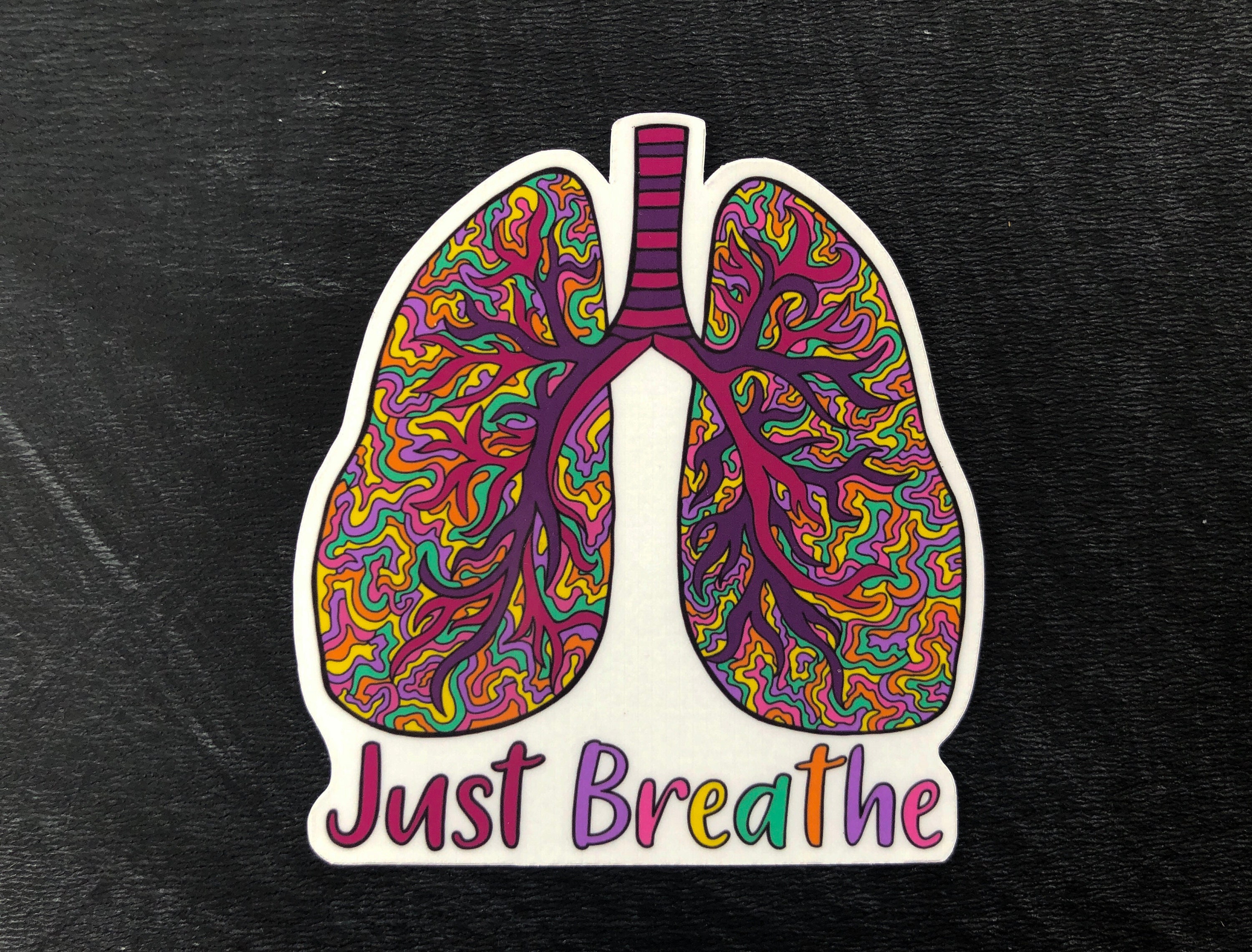 Lung Sticker Anatomy Stickers Medical Stickers Psychedelic | Etsy