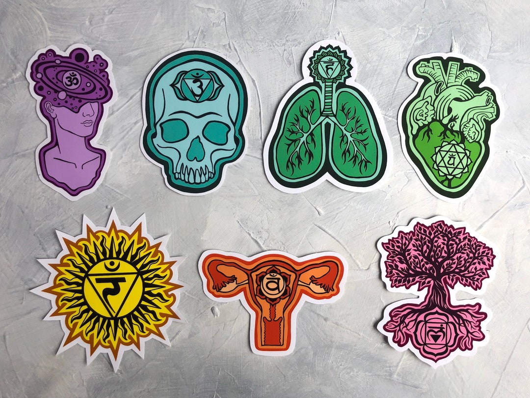 Chakra Stickers, Yoga Stickers, Chakra Art, Hippie Stickers - Etsy
