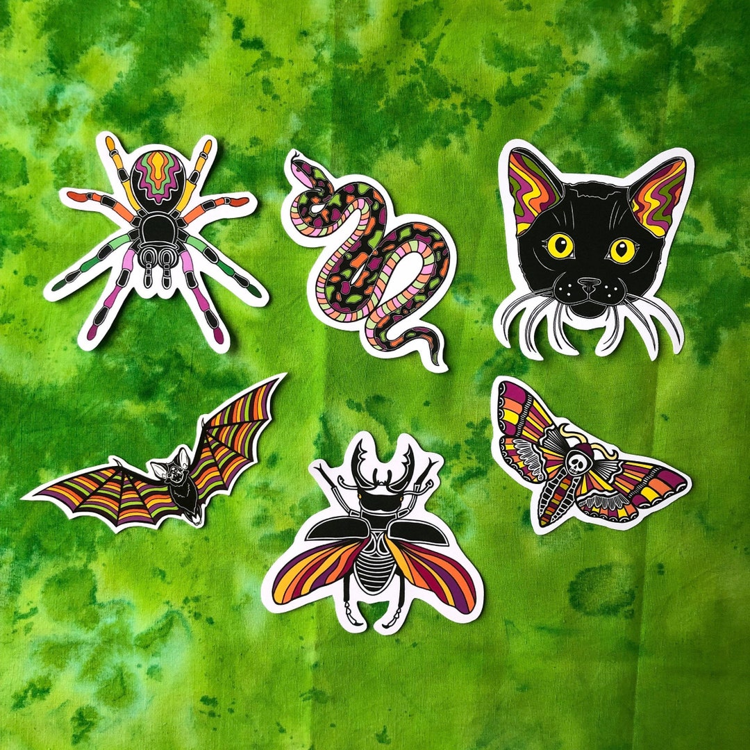 Witchy Stickers, Animal Stickers, Goth Sticker, Spooky Sticker - Etsy