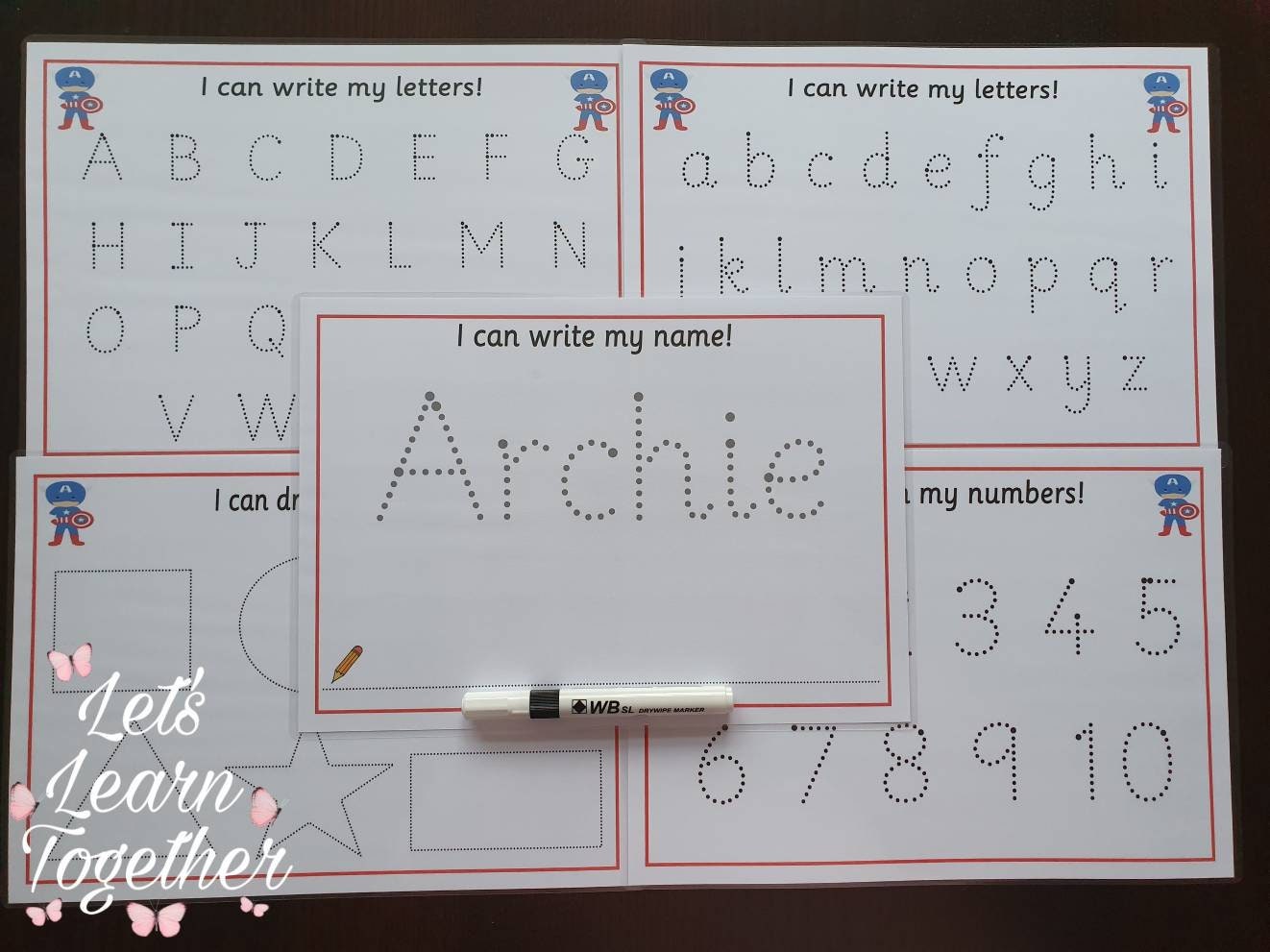 Alfabeto mayúsculas y minúsculas nombre número y forma - Etsy México