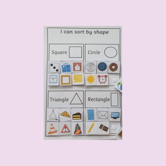 Printable Sort by Shapes 2d Shape Activity Home Learning | Etsy