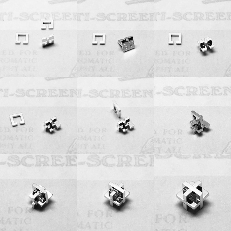 Puzzle Cube Pendant Silver - Etsy