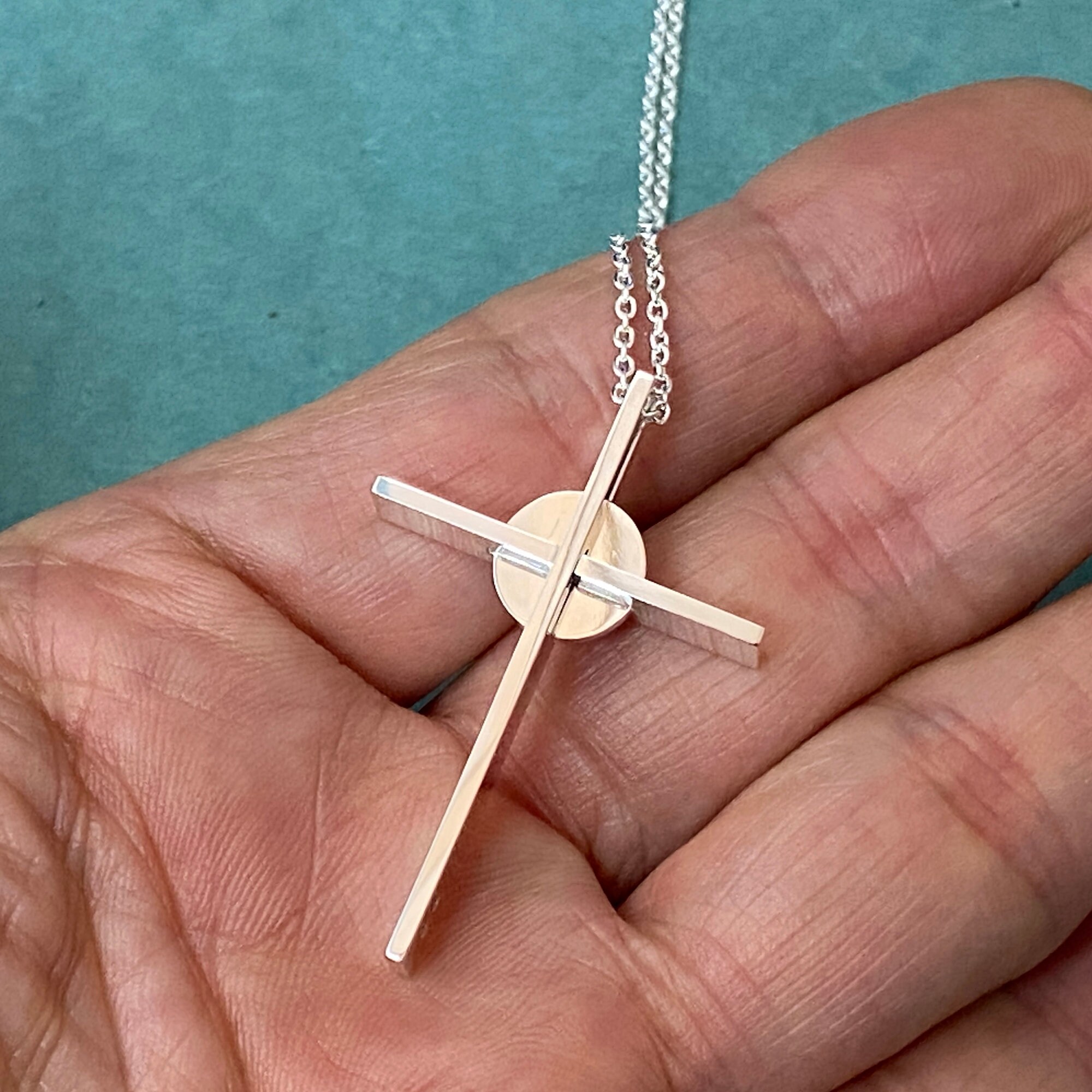 Puzzle Circle Cross Pendant order Production - Etsy UK