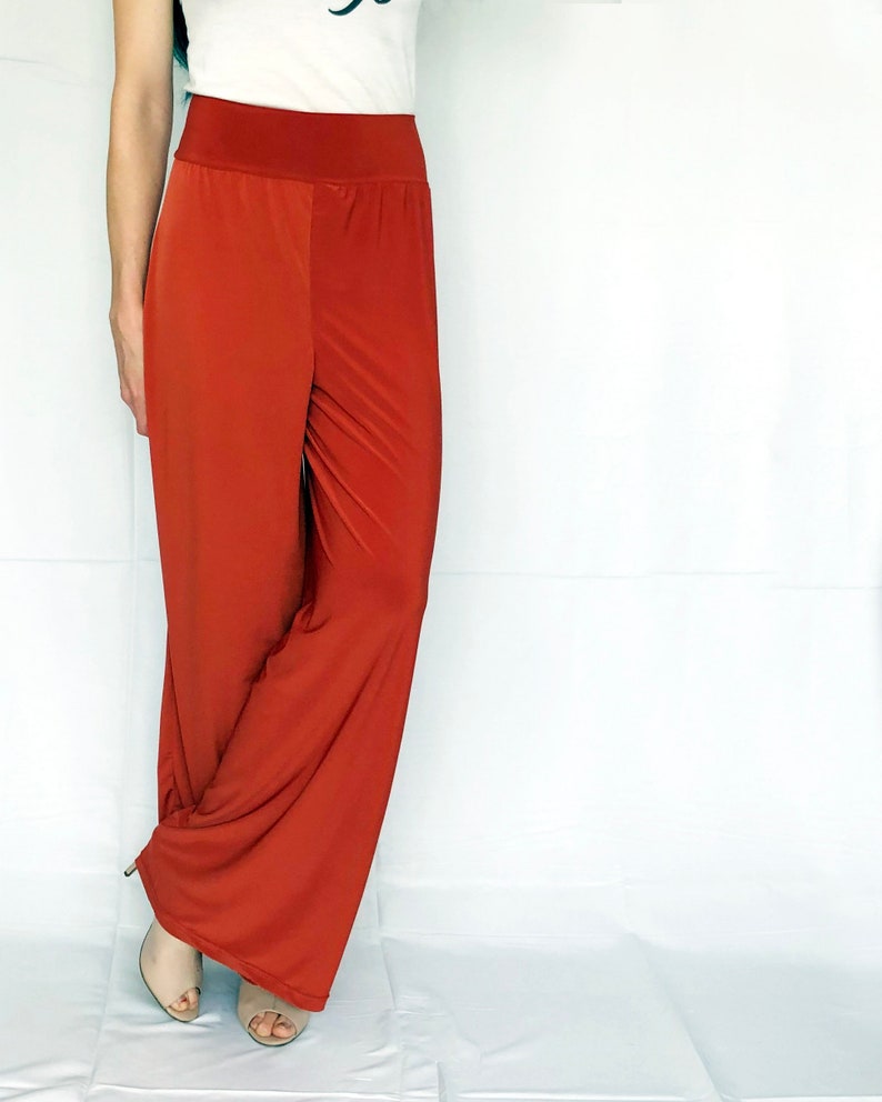 Pull On Wide Leg Diy Palazzo Pants Sewing Pattern For Women W Etsy