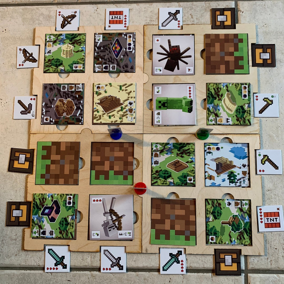Minecraft Builders & Biomes Game Board / Game Help - Etsy