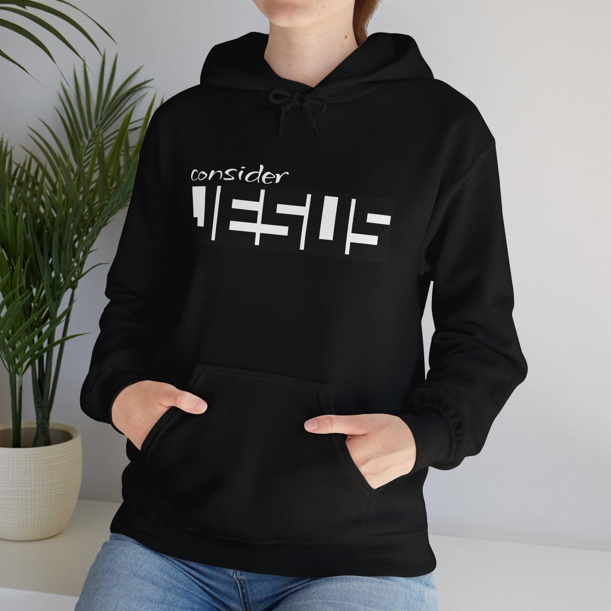 Christian Optical Illusion Hoodie Jesus Text Design Unisex Sweatshirt ...