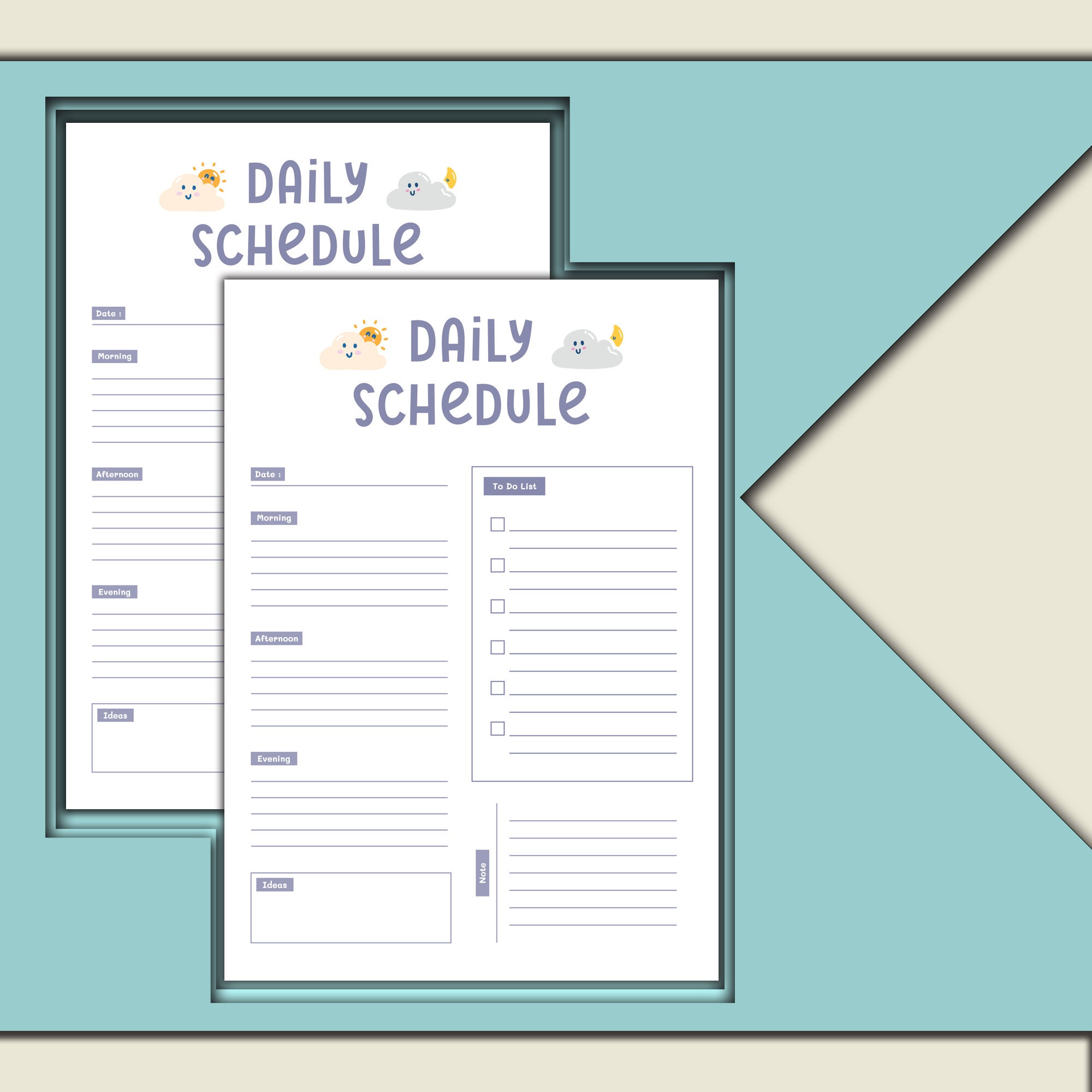 Cute Daily Schedule Printable Daily Planner Digital for | Etsy