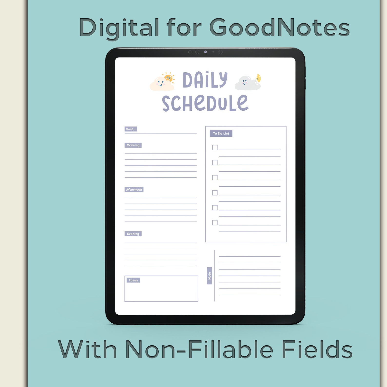 Cute Daily Schedule Printable Daily Planner Digital for | Etsy
