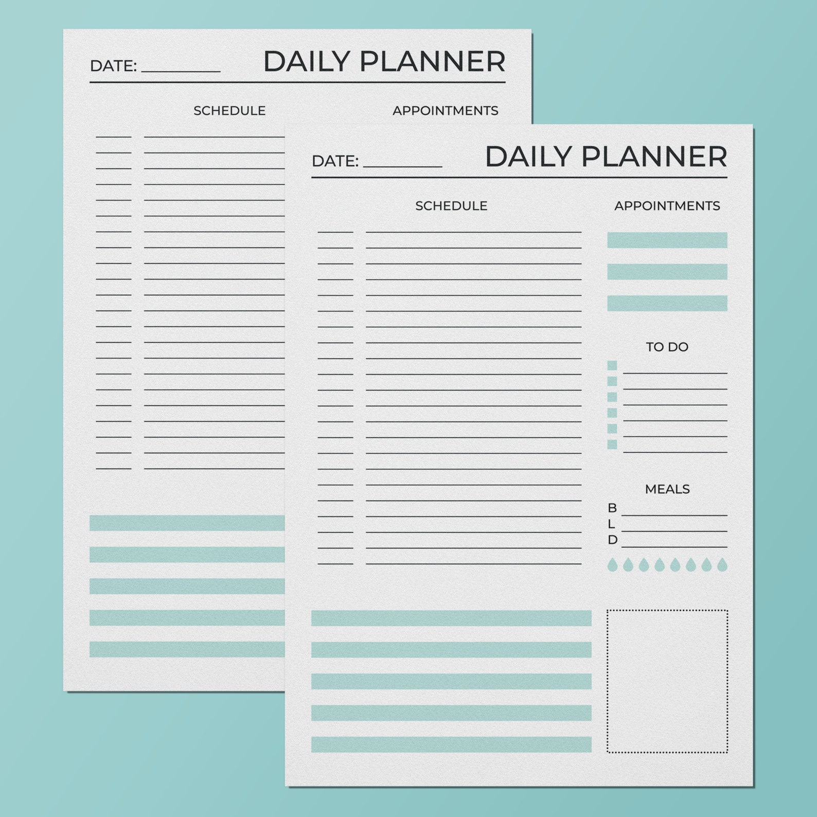Simple Daily Planner Printable Daily Schedule Entrepreneur - Etsy