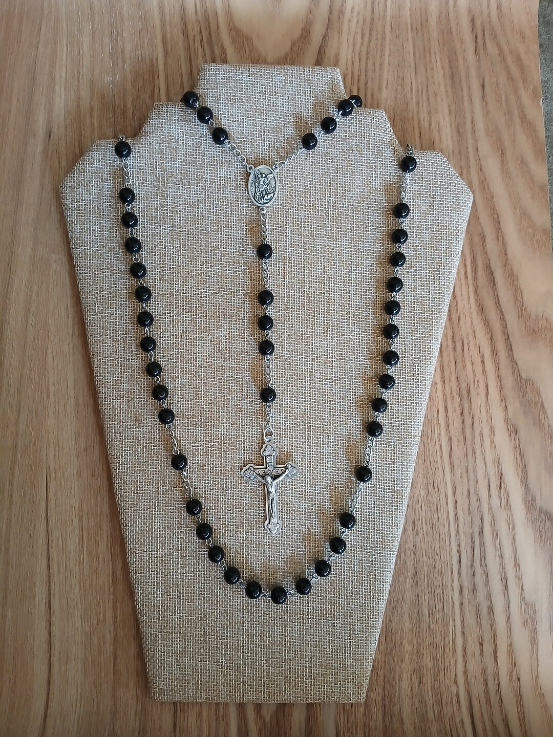Saint Michael Rosary With Saint Michael/guardian Angel Centerpiece ...