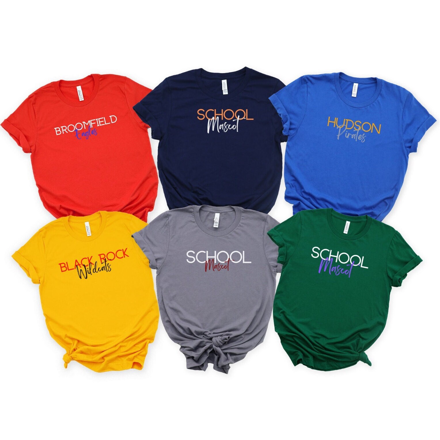 Custom School and Mascot Shirt Custom School Spirit Shirt - Etsy