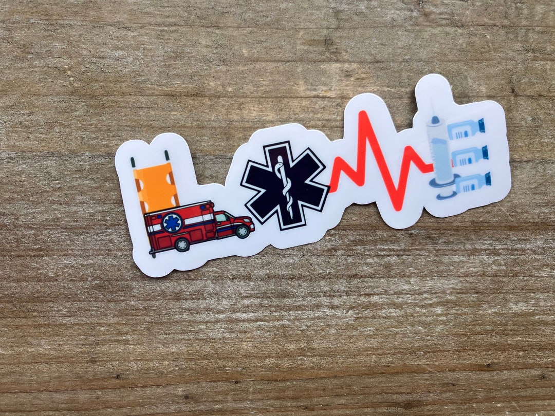EMS LOVE Sticker, Emt Sticker, Medic Sticker, Fire Fighting Sticker ...