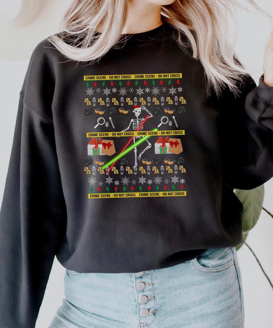Forensic Science Ugly Holiday Sweater, Forensics Christmas, CSI, Crime ...