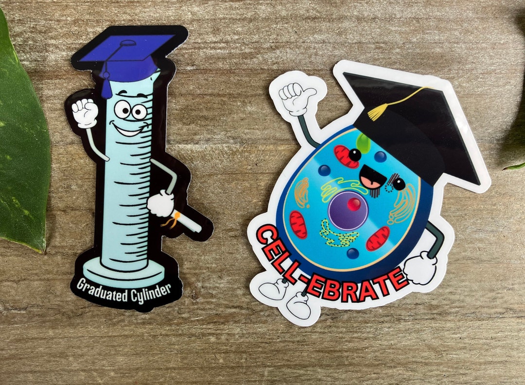 Graduation Science Stickers, Cell-ebrate Science, Biology Stickers ...