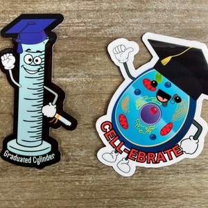 Graduation Science Stickers, Cell-ebrate Science, Biology Stickers ...